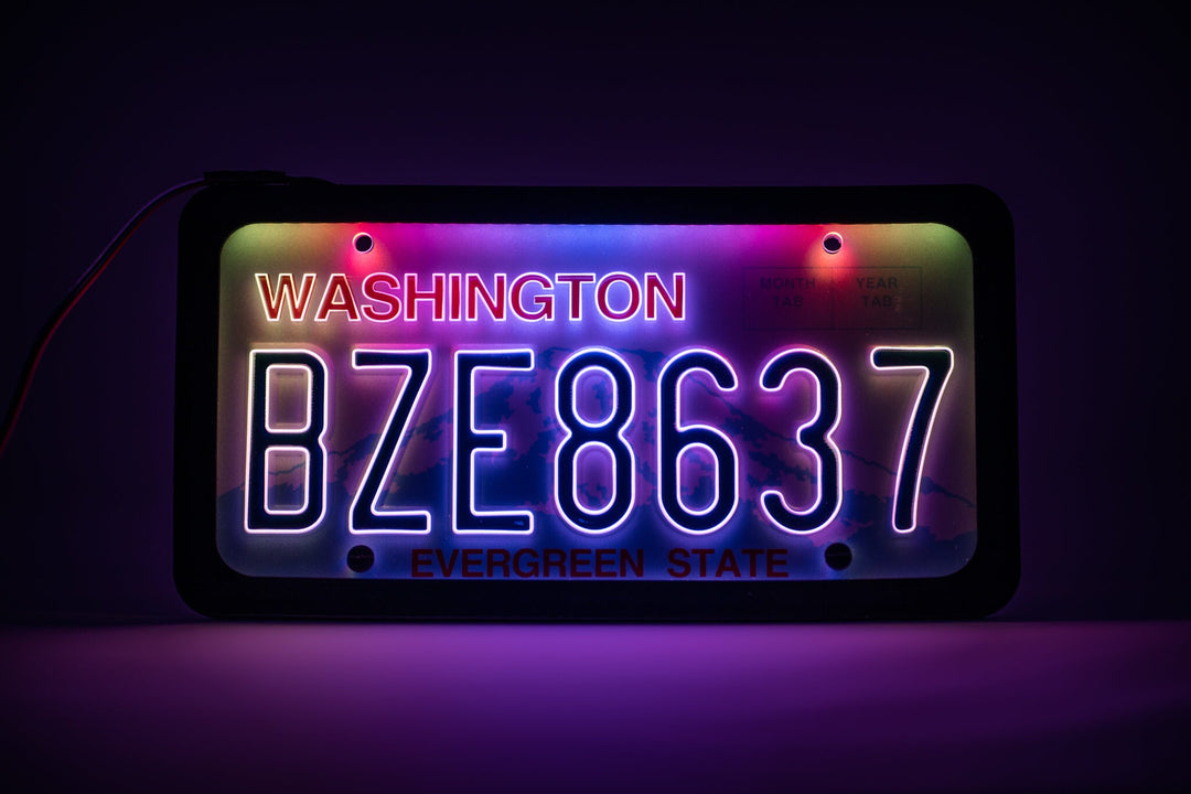 Custom Light up Led license plate covers – Illum-industries
